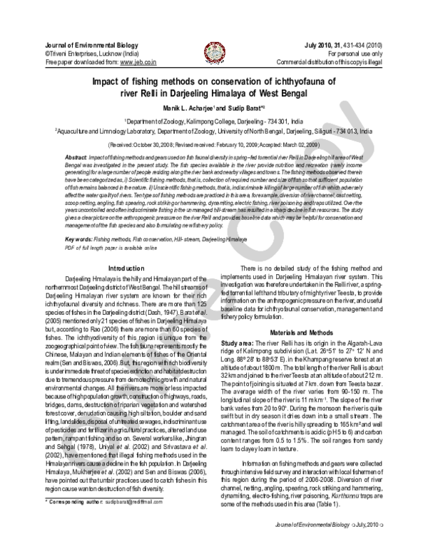 (PDF) Impact of fishing methods on conservation of ichthyofauna of ...