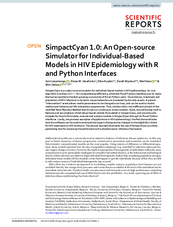 (PDF) SimpactCyan 1.0: An Open-source Simulator for Individual-Based ...