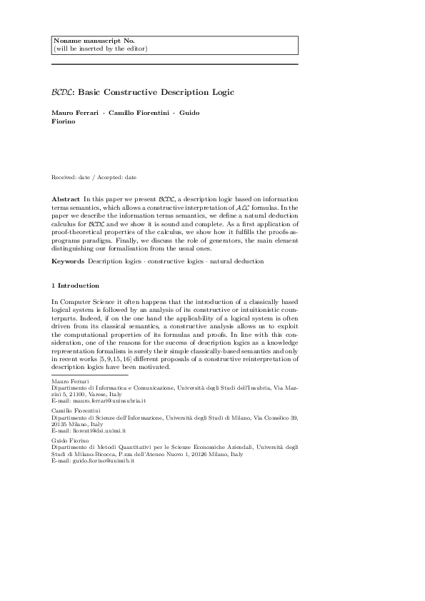 (PDF) BCDL\boldsymbol {\cal BC\!D\!L}: Basic Constructive Description Logic