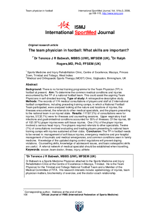 (PDF) International SportMed Journal