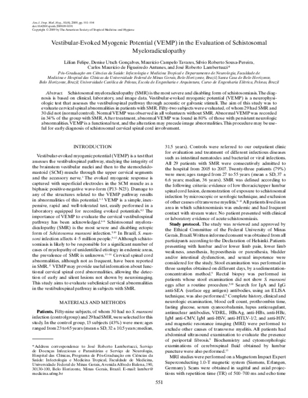 (PDF) Vestibular-Evoked Myogenic Potential (VEMP) in the Evaluation of ...