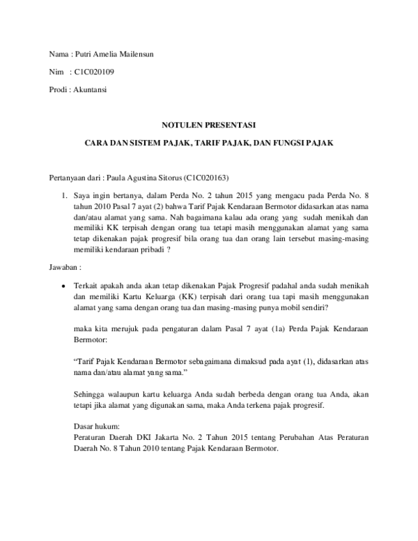 (PDF) NOTULEN PRESENTASI