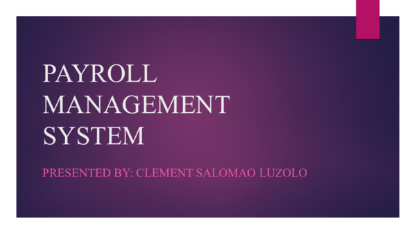 (PPT) PAYROLL MANAGEMENT SYSTEM BOO