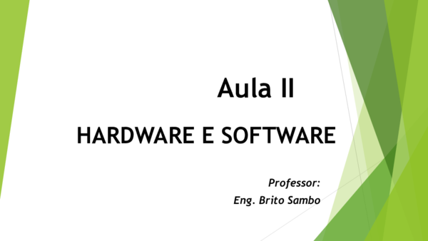 (PDF) Aula 2 Hardware e Software