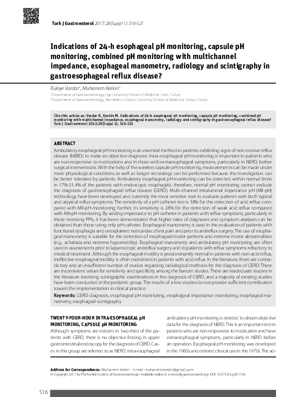 (PDF) Indications of 24-h esophageal pH monitoring, capsule pH ...