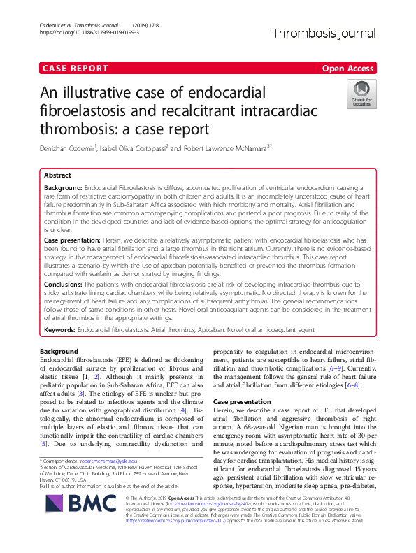 (PDF) An illustrative case of endocardial fibroelastosis and ...