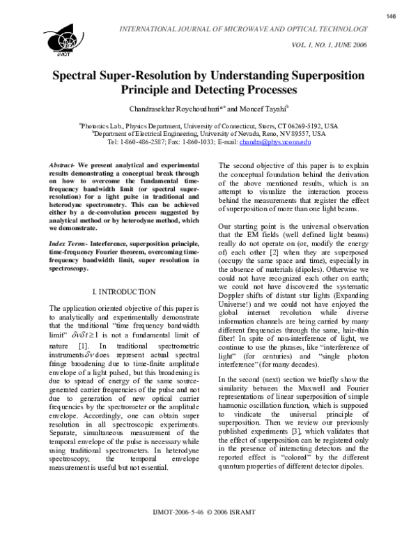 (PDF) Spectral Super-Resolution by Understanding Superposition ...