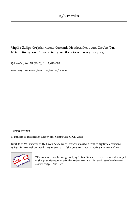 Pdf Meta Optimization Of Bio Inspired Algorithms For Antenna Array Design