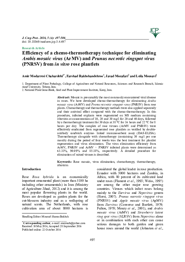 (PDF) Efficiency of a chemo-thermotherapy technique for eliminating ...