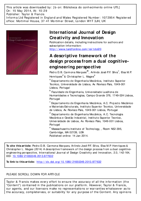(PDF) A descriptive framework of the design process from a dual ...