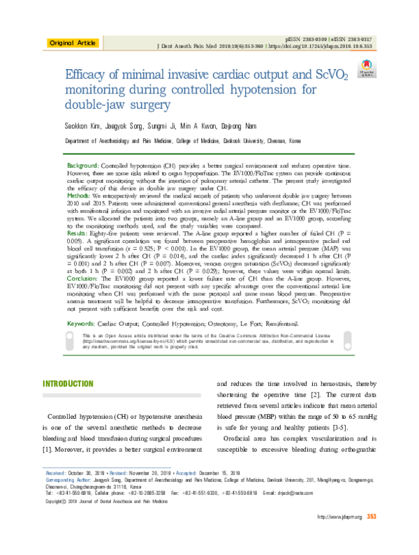 (PDF) Efficacy of minimal invasive cardiac output and ScVO2 monitoring ...