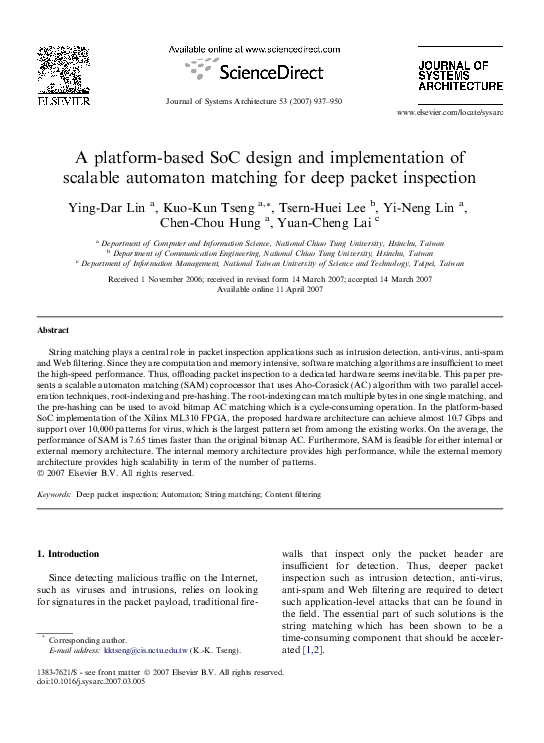 (PDF) A platform-based SoC design and implementation of scalable ...