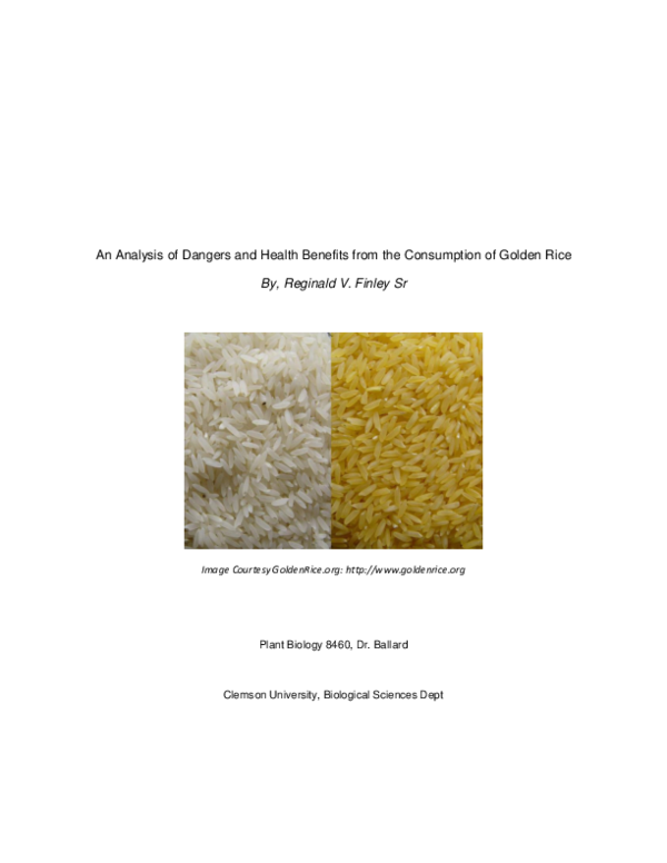 (PDF) An Analysis of Dangers and Health Benefits from the Consumption ...