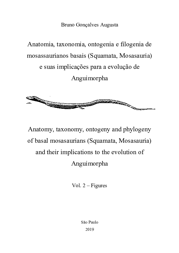 (PDF) Anatomy, taxonomy, ontogeny and phylogeny of basal mosasaurians ...
