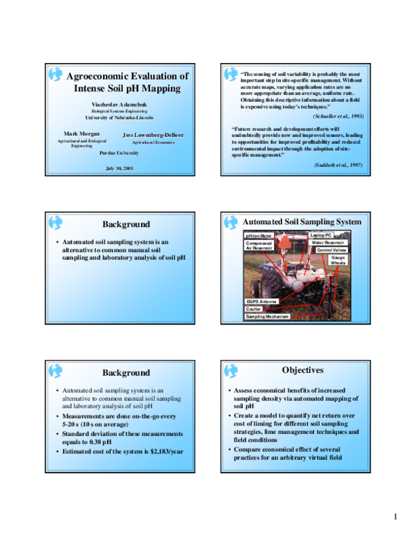 (PDF) Agroeconomic Evaluation of Intense Soil pH Mapping (PDF) Agroeconomic Evaluation of Intense Soil pH Mapping