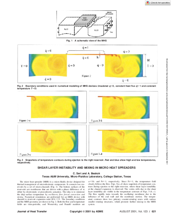 (PDF) Shear Layer Instability and Mixing in Micro Heat Spreaders | Ali ...