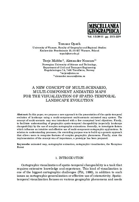 Pdf A New Concept Of Multi Scenario Multi Component Animated Maps For The Visualization Of