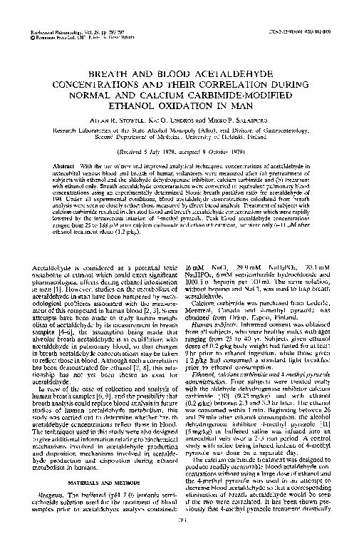 (PDF) Breath and blood acetaldehyde concentrations and their ...