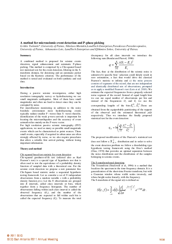 (PDF) A method for microseismic event detection and P‐phase picking