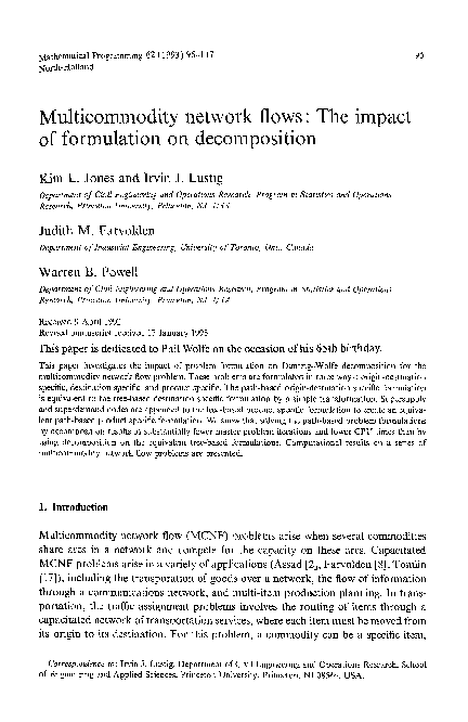 Multicommodity network flows: The impact of formulation on decomposition