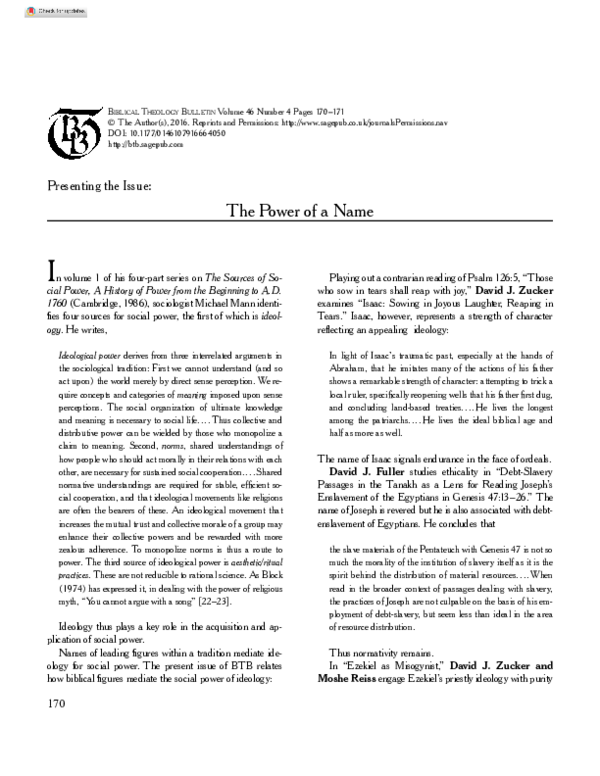 (PDF) The Power of a Name