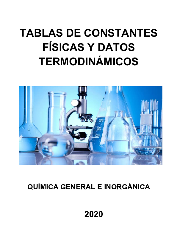 (PDF) Tabla de Constantes Fisicas