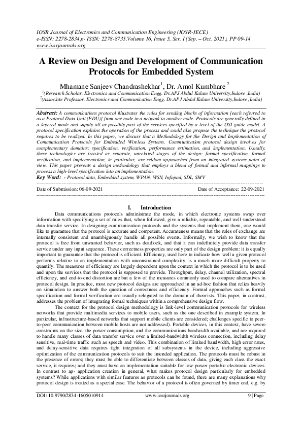 (PDF) A Review on Design and Development of Communication Protocols for ...