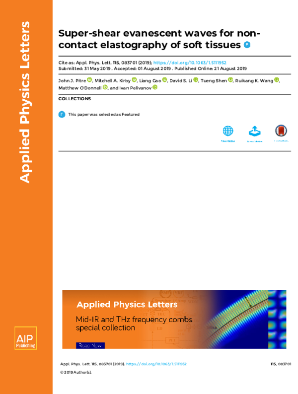 (PDF) Super-shear evanescent waves for non-contact elastography of soft ...