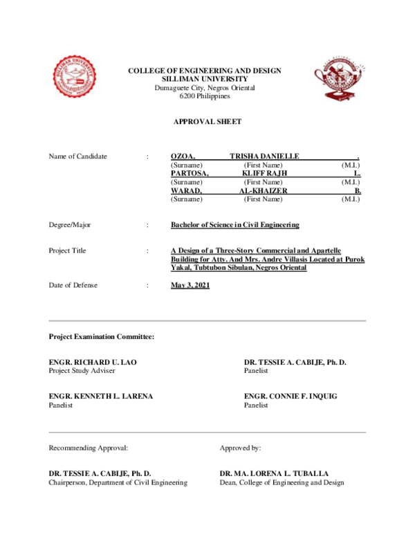 (PDF) A Design of a Three-Story Commercial and Apartelle Building for ...