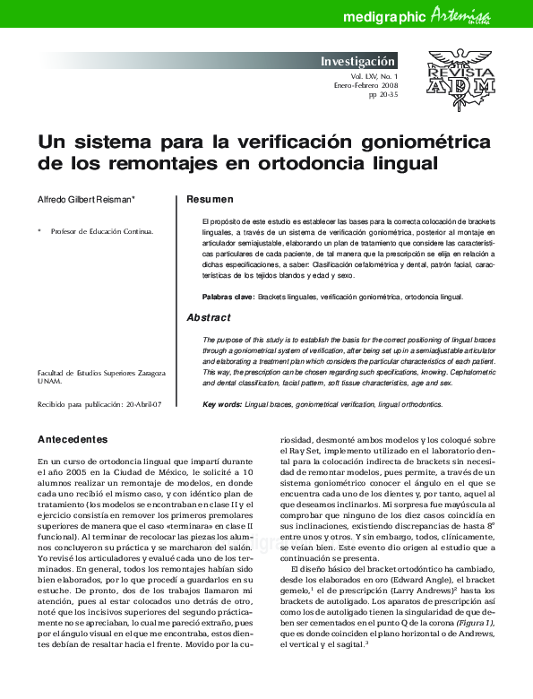 (PDF) A system for the Gnathologic Verification of the Re-mounting of ...