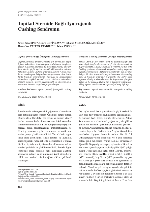 (PDF) Topikal Steroide Bağlı İyatrojenik Cushing Sendromu | havva nur - Academia.edu