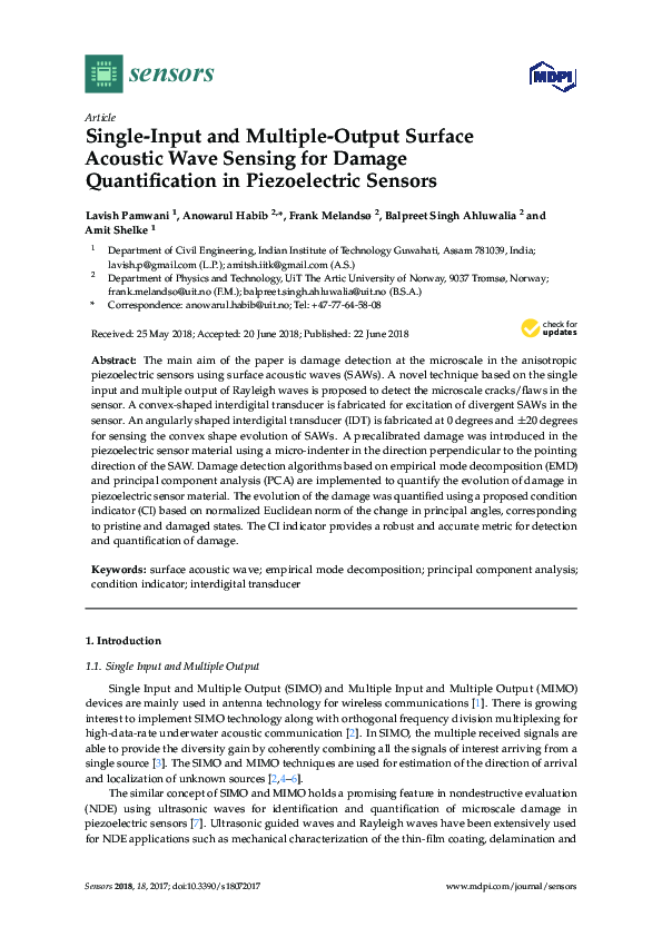 (PDF) Single-Input and Multiple-Output Surface Acoustic Wave Sensing for Damage Quantification ...