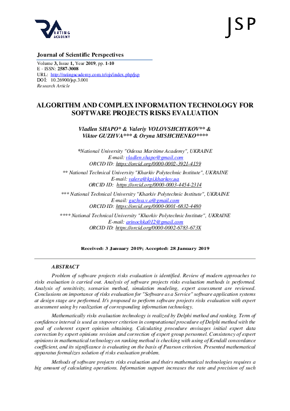 (PDF) Algorithm and Complex Information Technology for Software ...