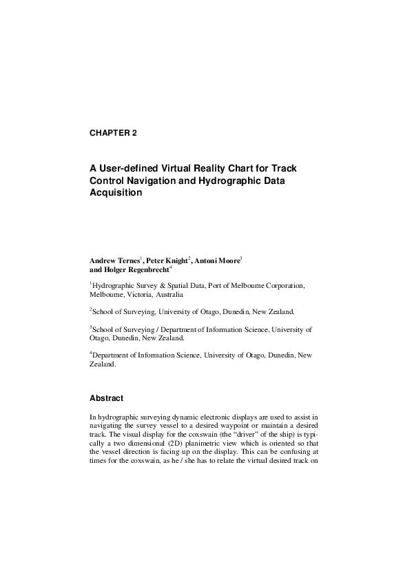 (PDF) A User-defined Virtual Reality Chart for Track Control Navigation ...