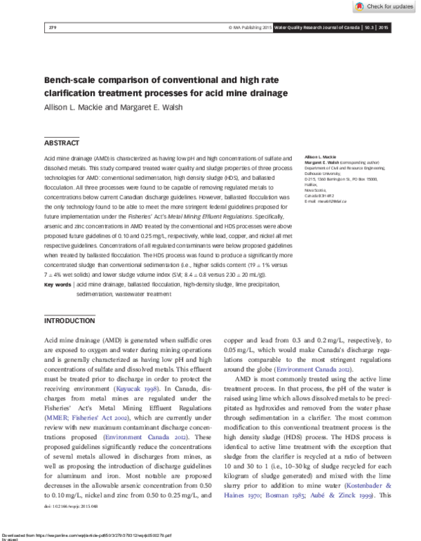(PDF) Bench-scale comparison of conventional and high rate ...
