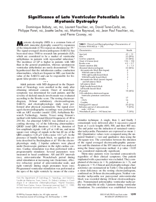 (PDF) Significance of late ventricular potentials in myotonic dystrophy