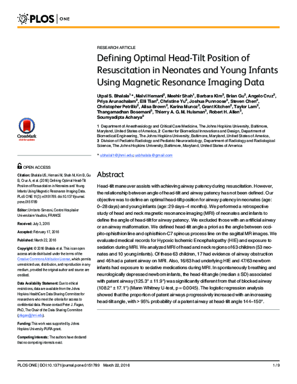 (PDF) Defining Optimal Head-Tilt Position of Resuscitation in Neonates ...