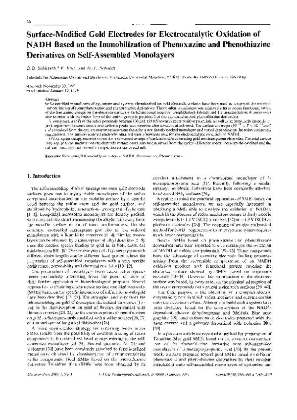 (PDF) Surface-modified gold electrodes for electrocatalytic oxidation ...