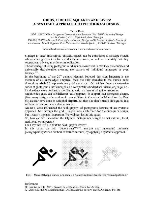 (PDF) Grids, circles, squares and lines! A systemic approach to ...