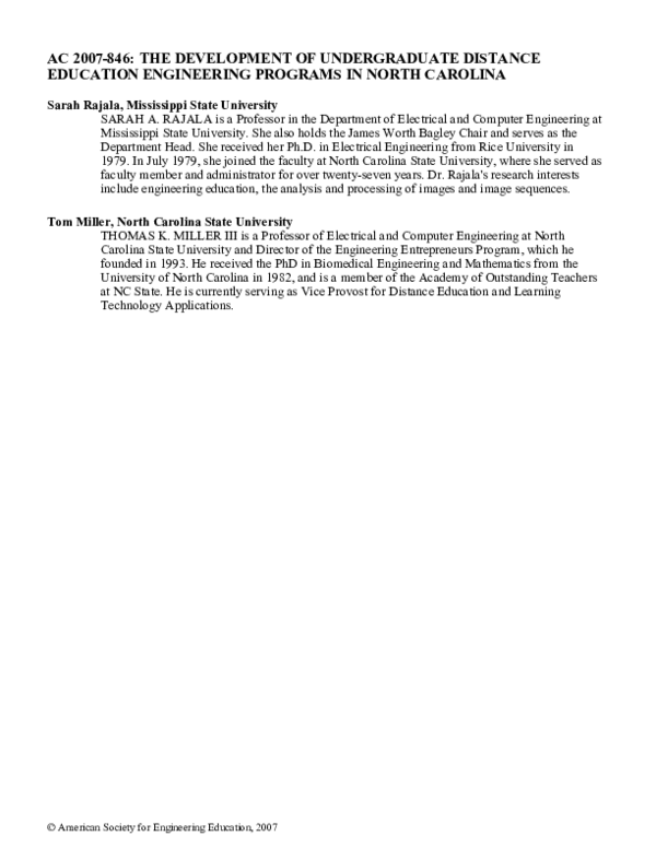 (PDF) Ac 2007-846: The Development of Undergraduate Distance Education ...