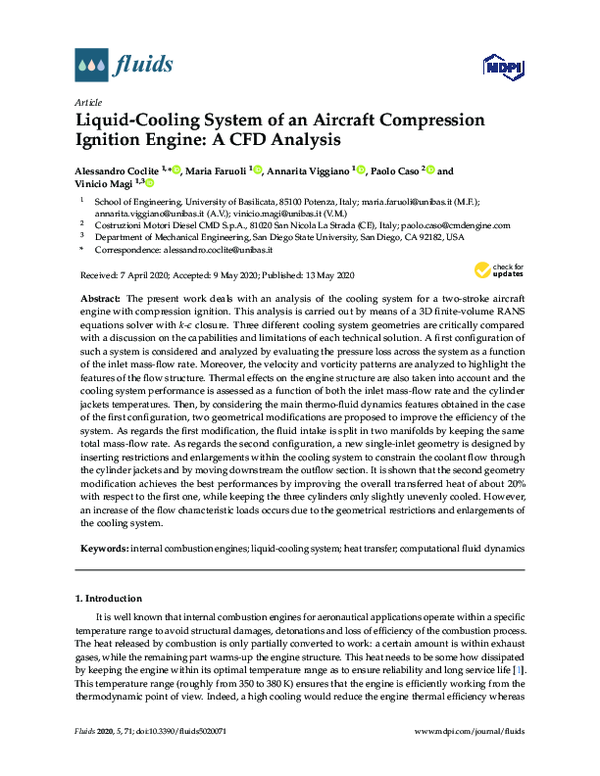 (PDF) Liquid-Cooling System of an Aircraft Compression Ignition Engine ...