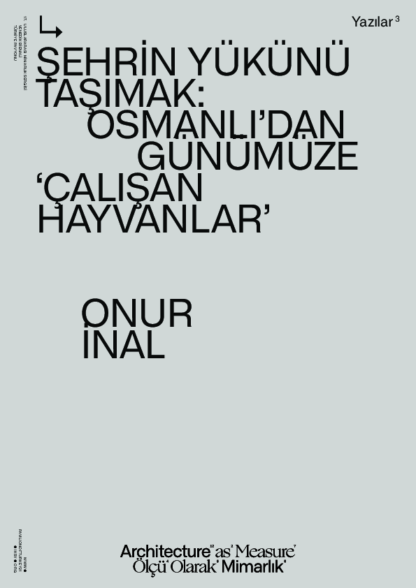 (PDF) “Şehrin Yükünü Taşımak: Osmanlı'dan Günümüze 'Çalışan Hayvanlar ...