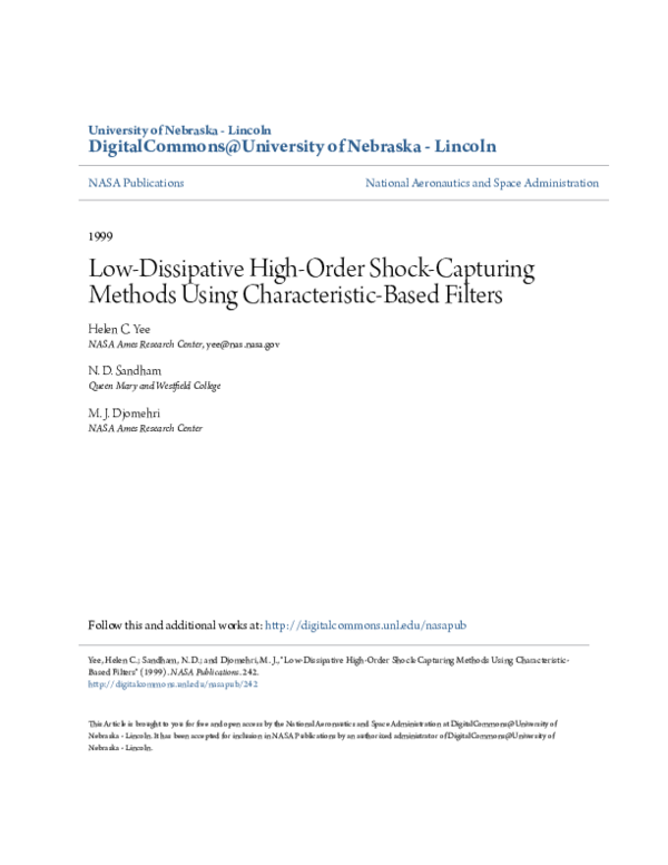(PDF) Low-Dissipative High-Order Shock-Capturing Methods Using ...