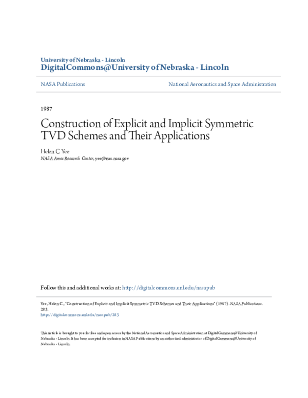 (PDF) Construction of explicit and implicit symmetric TVD schemes and their applications