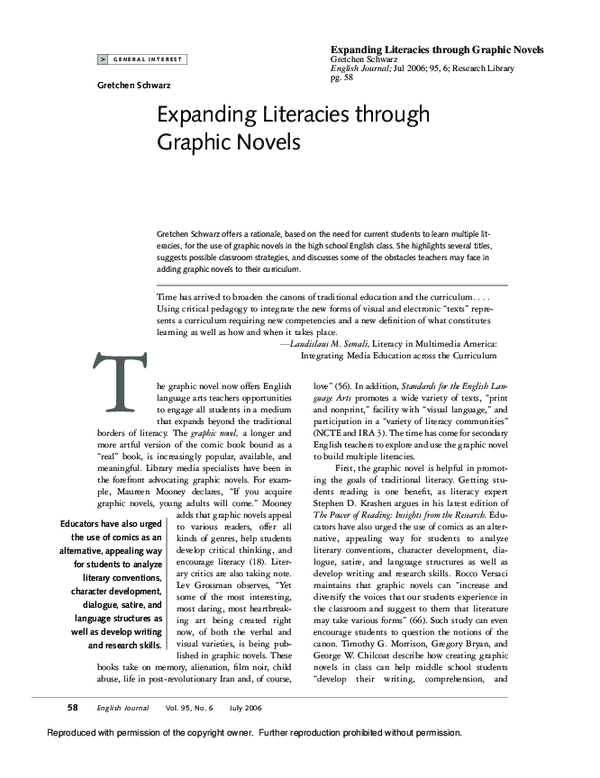 (PDF) Expanding Literacies through Graphic Novels