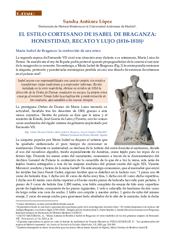 (PDF) El estilo cortesano de Isabel de Braganza: honestidad, recato y ...