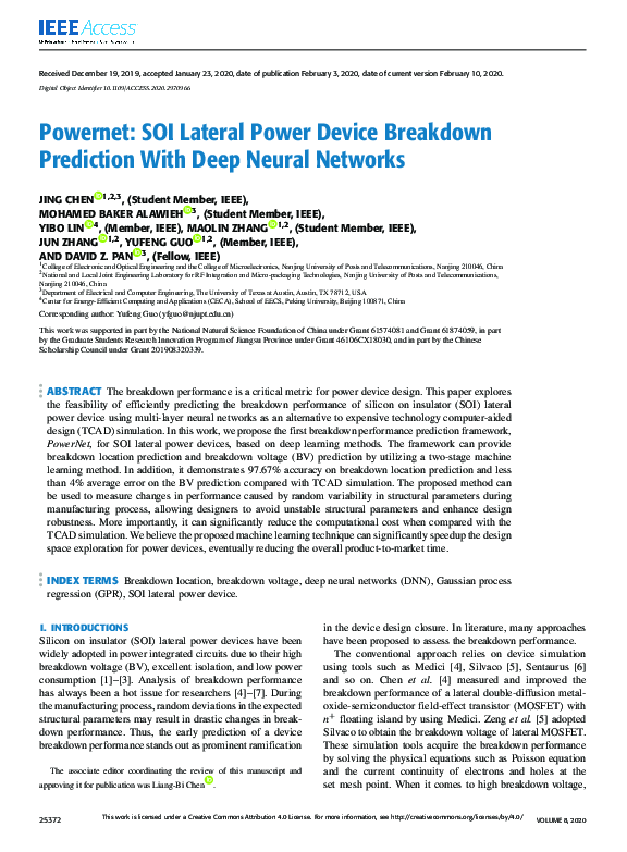 (PDF) Powernet: SOI Lateral Power Device Breakdown Prediction With Deep ...