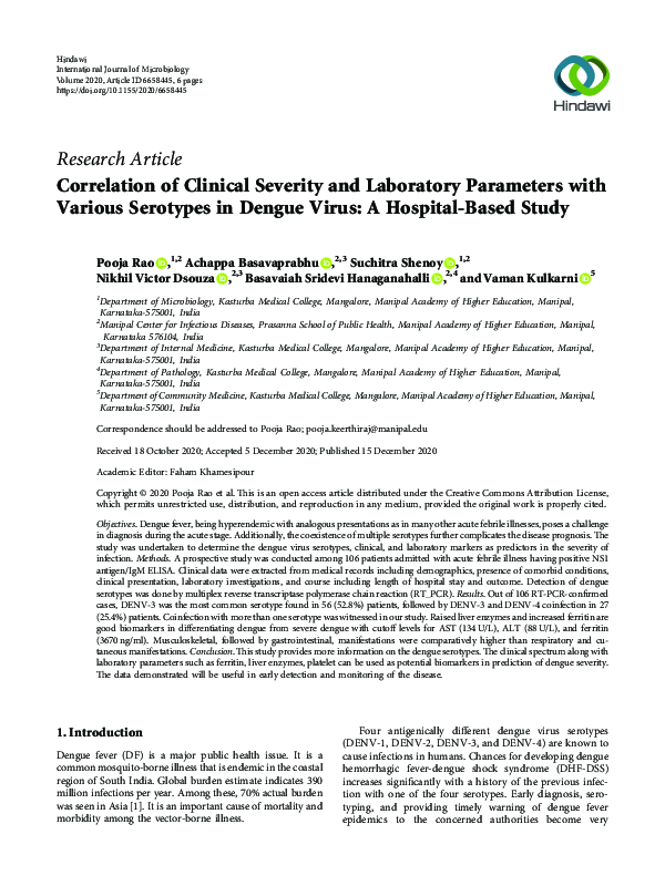 (PDF) Correlation of Clinical Severity and Laboratory Parameters with ... (PDF) Correlation of Clinical Severity and Laboratory Parameters with ...