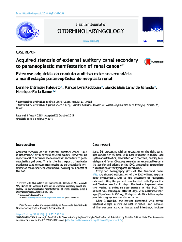 (PDF) Obstruction of the external auditory meatus secondary to a giant ...