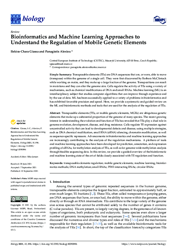 (PDF) Bioinformatics and Machine Learning Approaches to Understand the ...